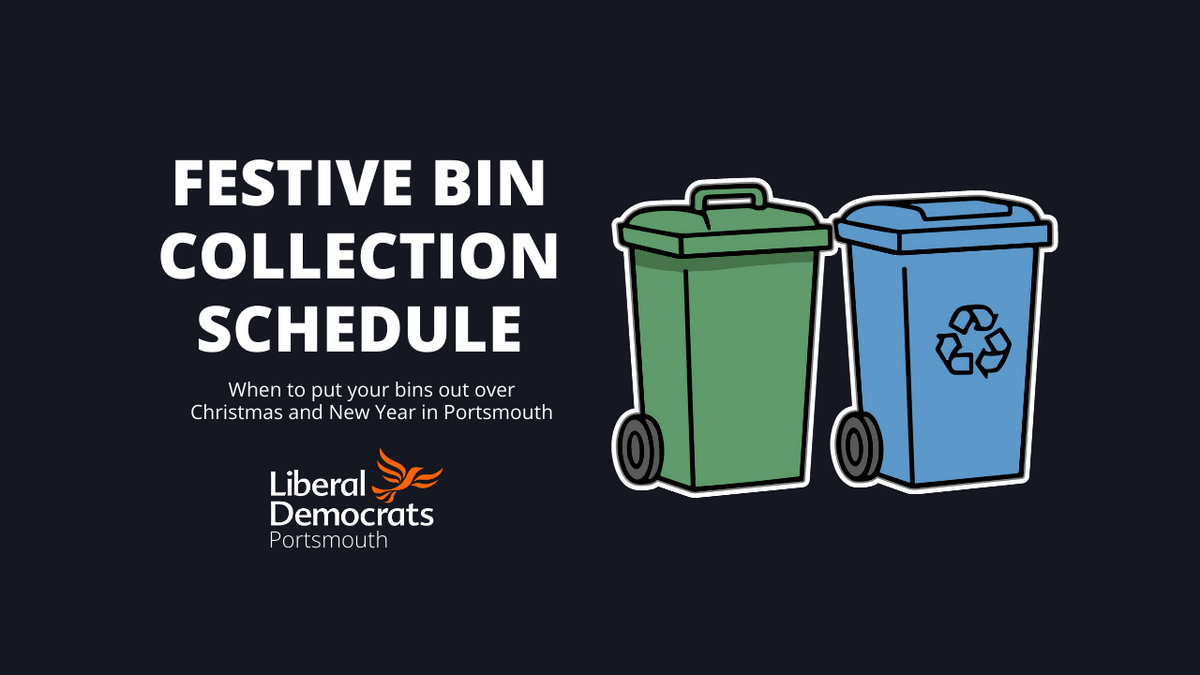 When to put your bins out over Christmas and New Year - Portsmouth ...